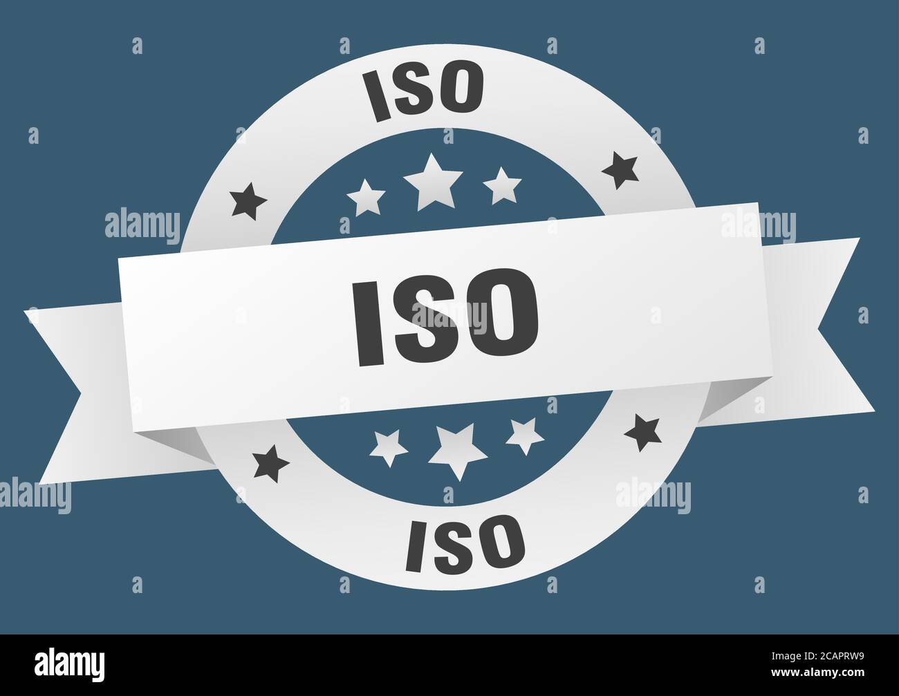 iso round ribbon isolated label. iso sign Stock Vector Image & Art - Alamy