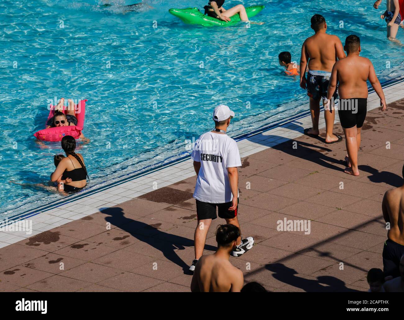 Essen, Ruhr area, North Rhine-Westphalia, Germany - open-air swimming ...