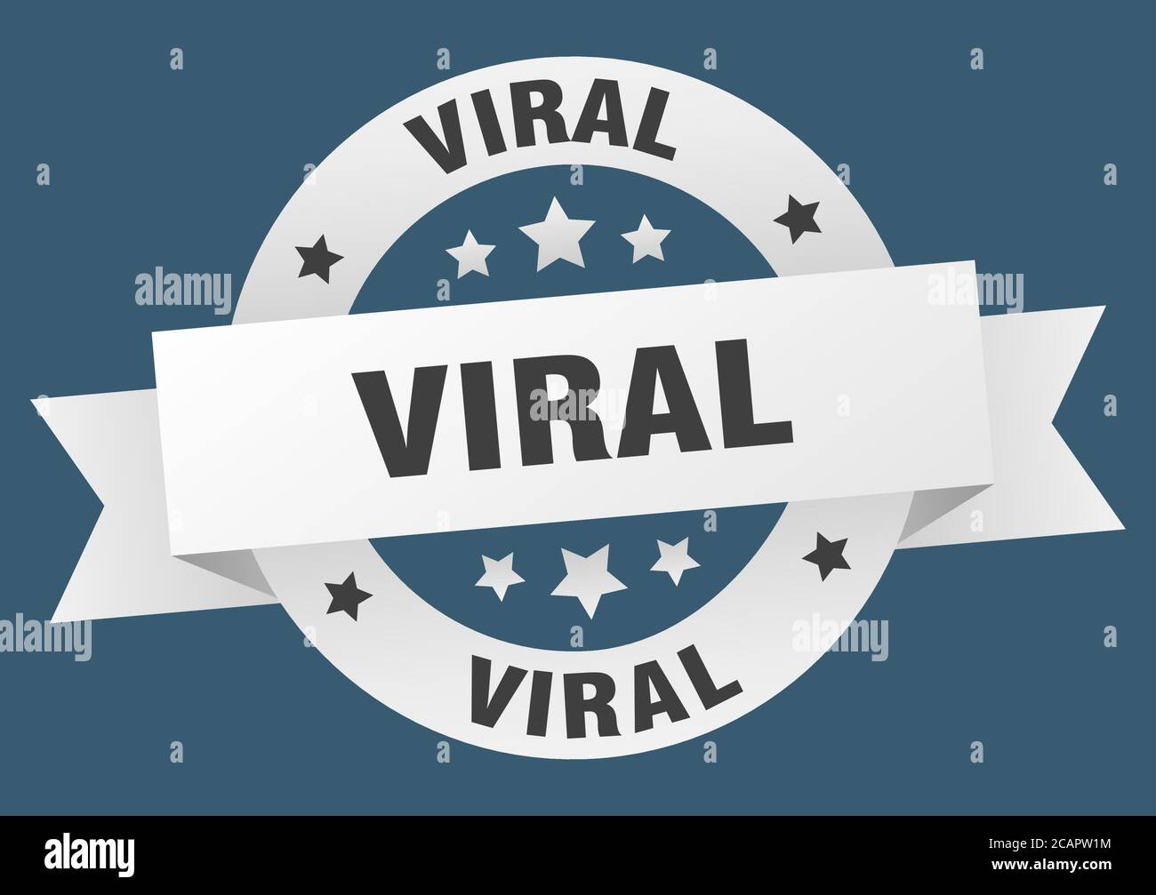 viral round ribbon isolated label. viral sign Stock Vector Image & Art ...