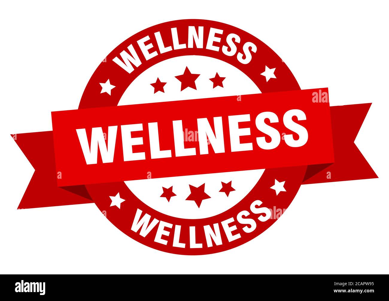 wellness round ribbon isolated label. wellness sign Stock Vector Image ...