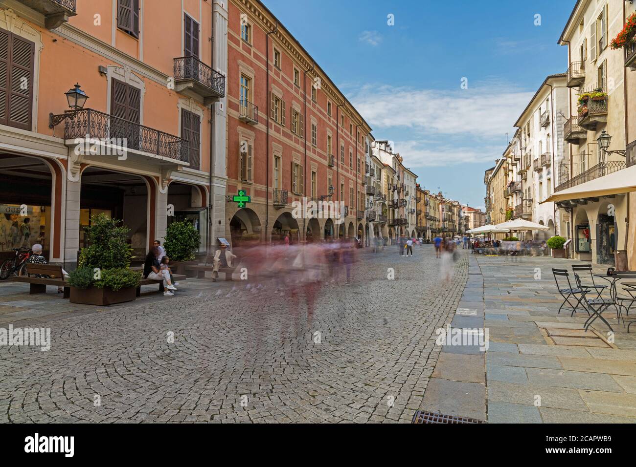 street in the town center of Cuneo in Italy Stock Photo - Alamy
