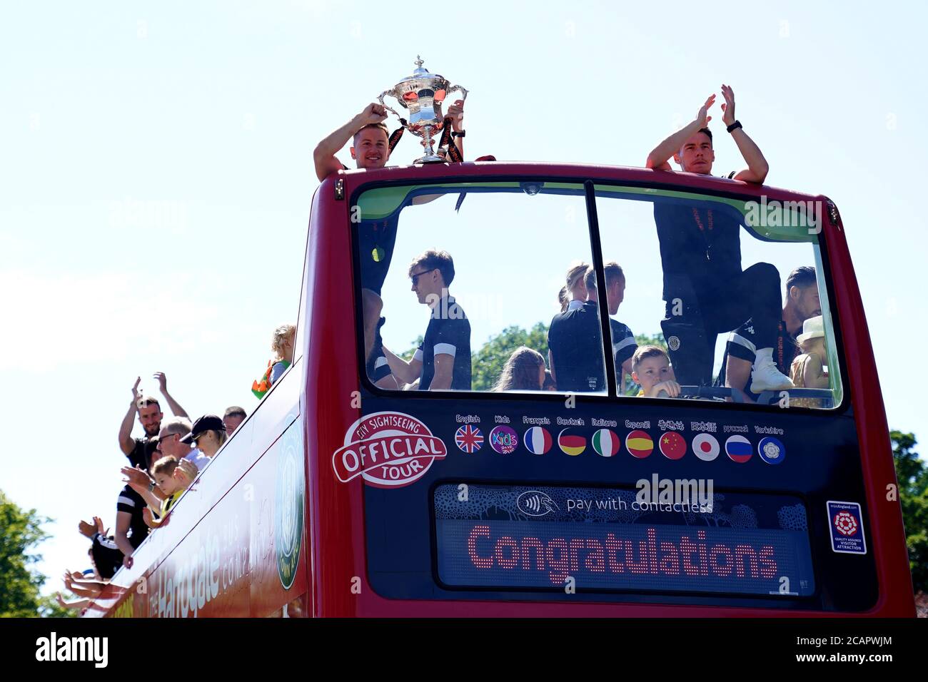 Harrogate Town A.F.C's Josh Falkingham (left) and Ryan Fallowfield are ...