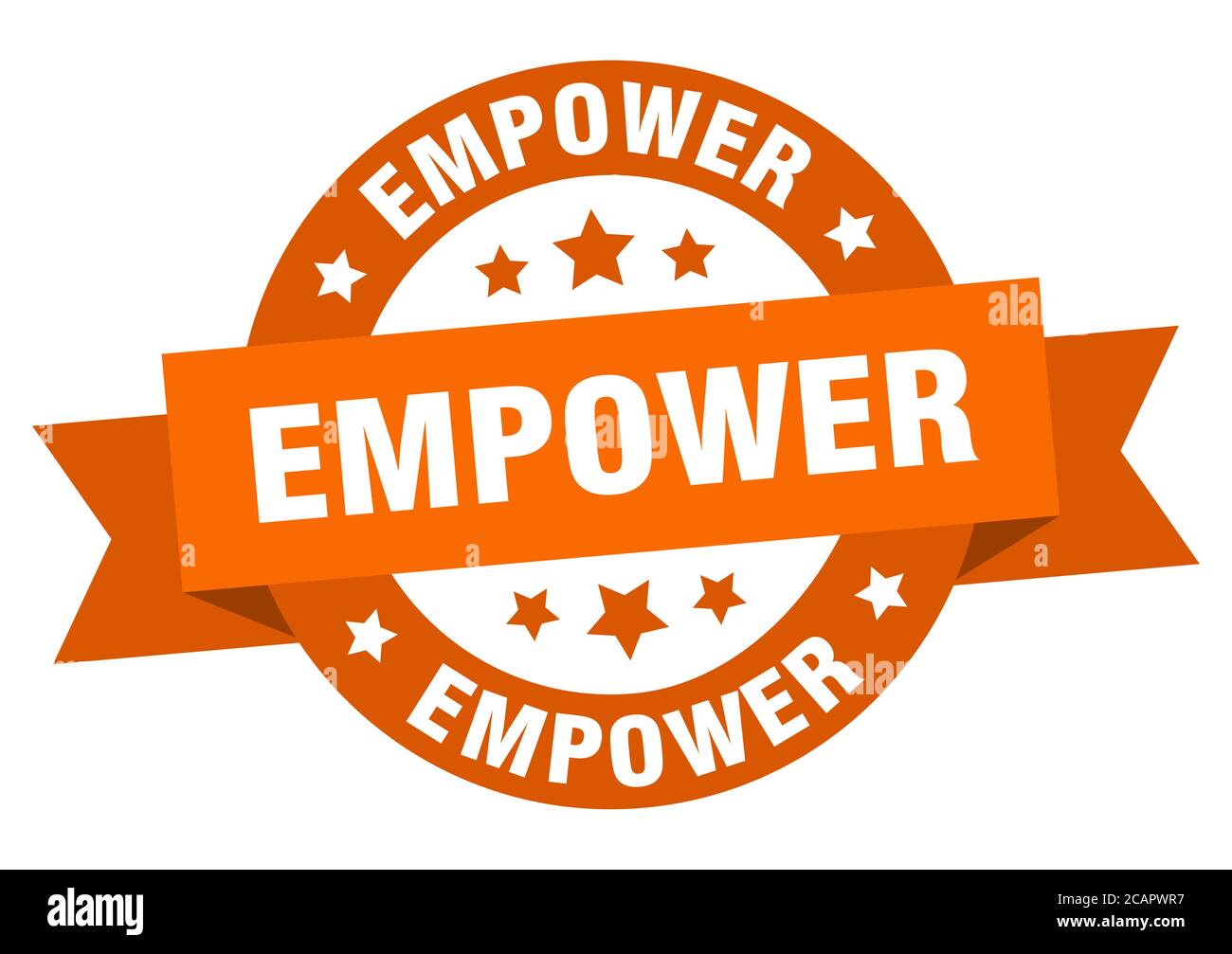 empower round ribbon isolated label. empower sign Stock Vector Image ...