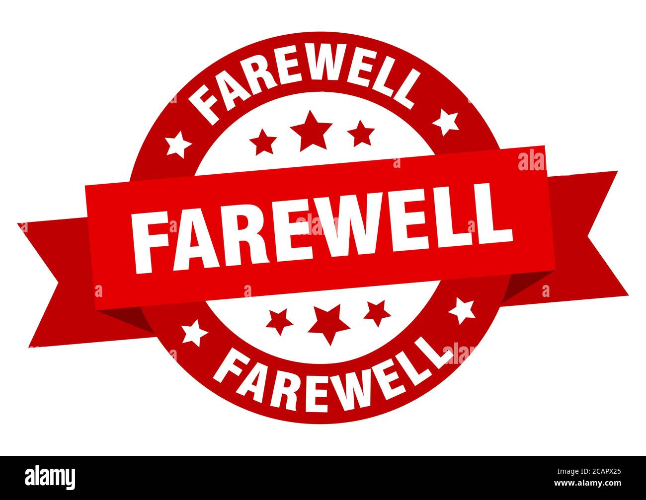 farewell round ribbon isolated label. farewell sign Stock Vector Image ...
