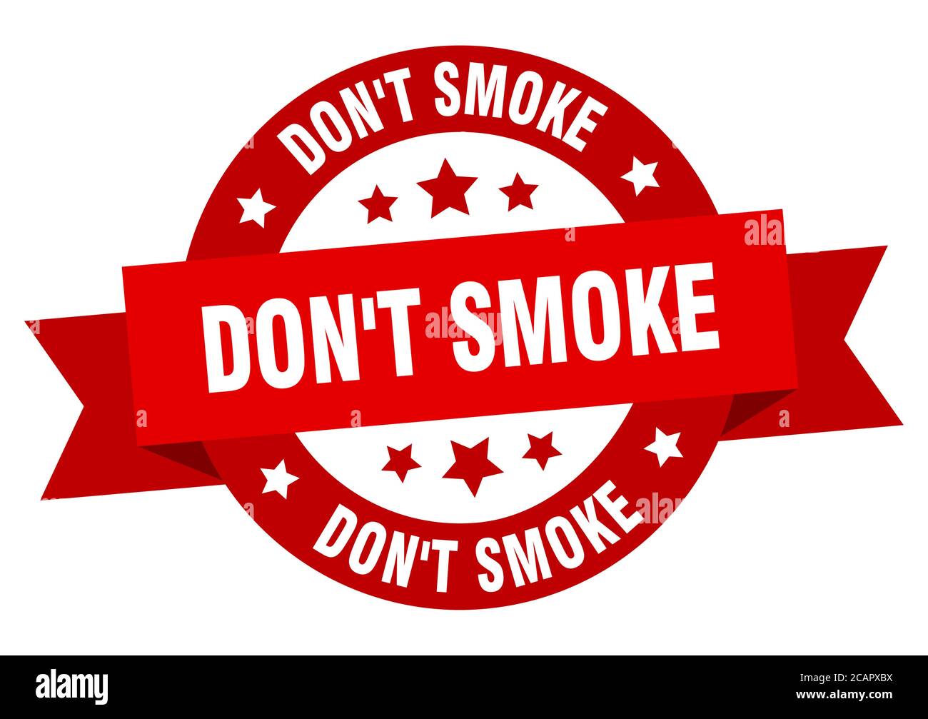don't smoke round ribbon isolated label. don't smoke sign Stock Vector ...