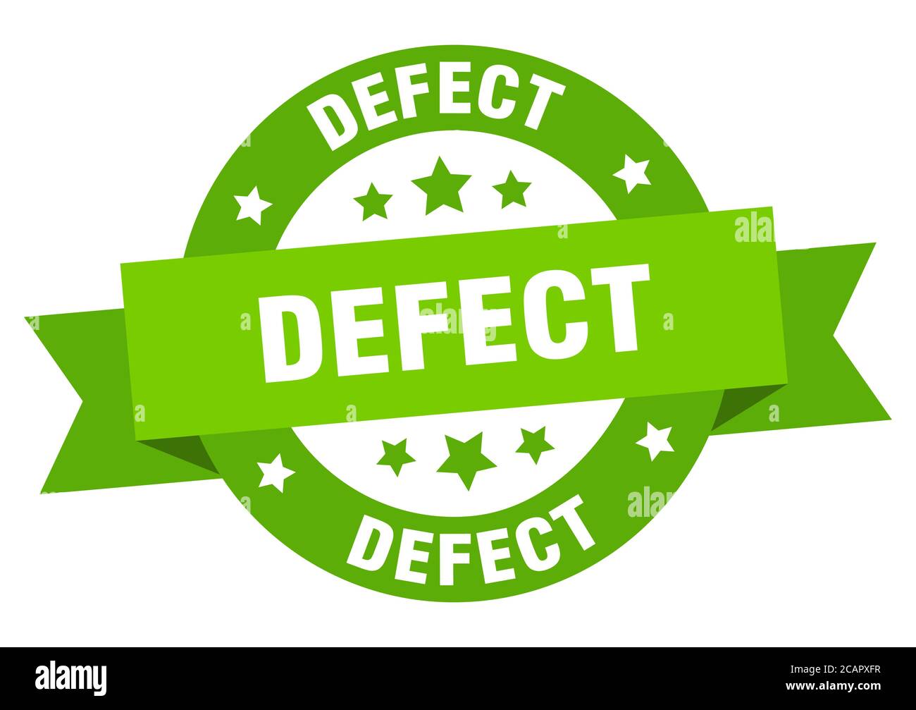 defect round ribbon isolated label. defect sign Stock Vector Image ...