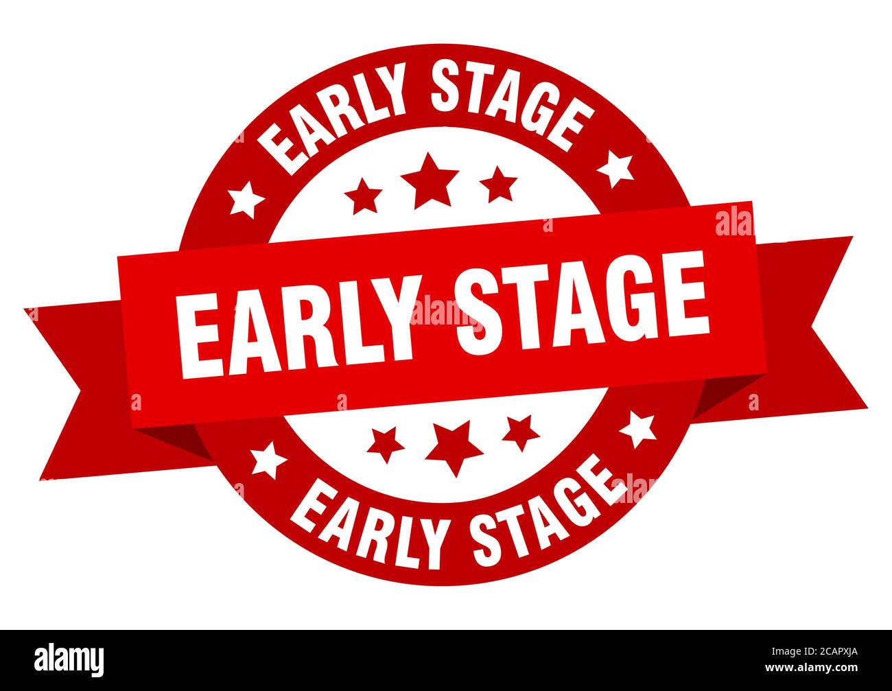 early stage round ribbon isolated label. early stage sign Stock Vector ...