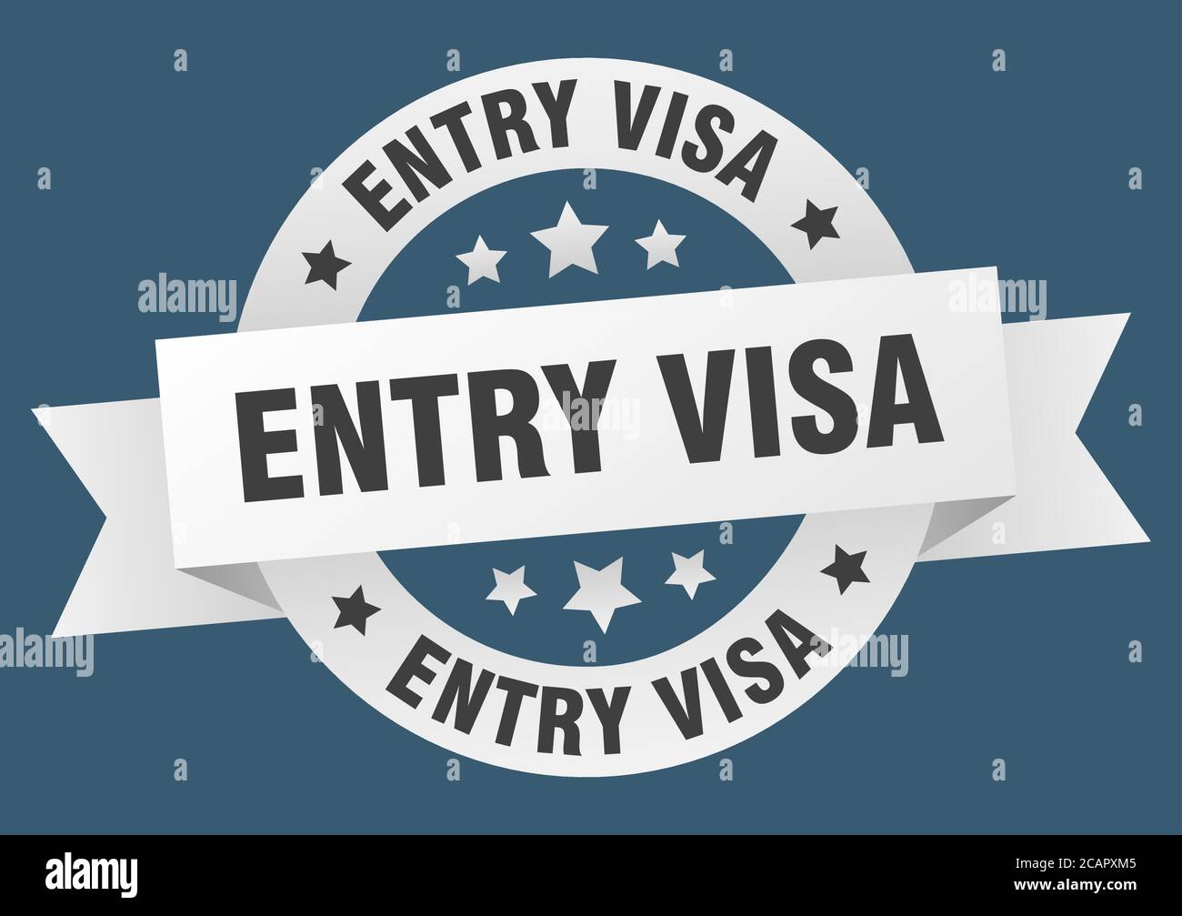 entry visa round ribbon isolated label. entry visa sign Stock Vector ...