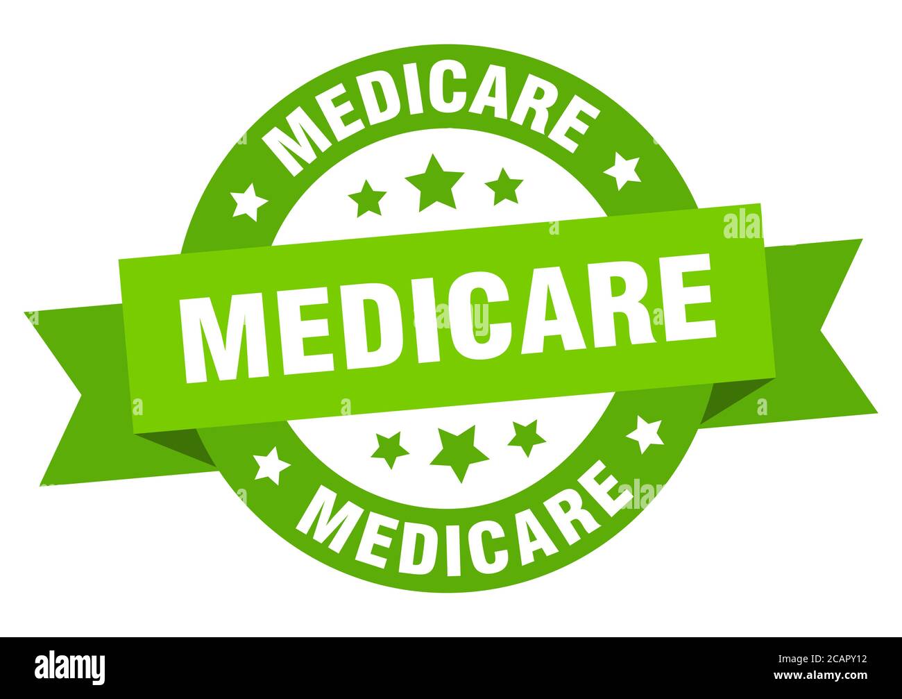 medicare round ribbon isolated label. medicare sign Stock Vector Image ...