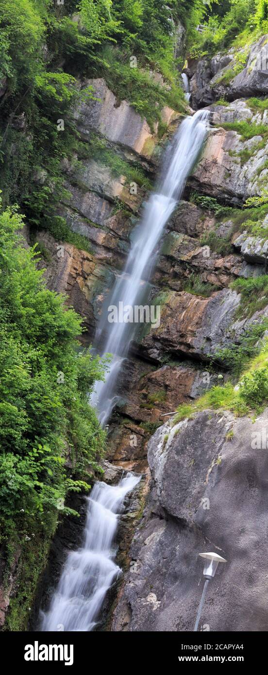 beautiful waterfalls in Hallstatt / Austria Stock Photo - Alamy
