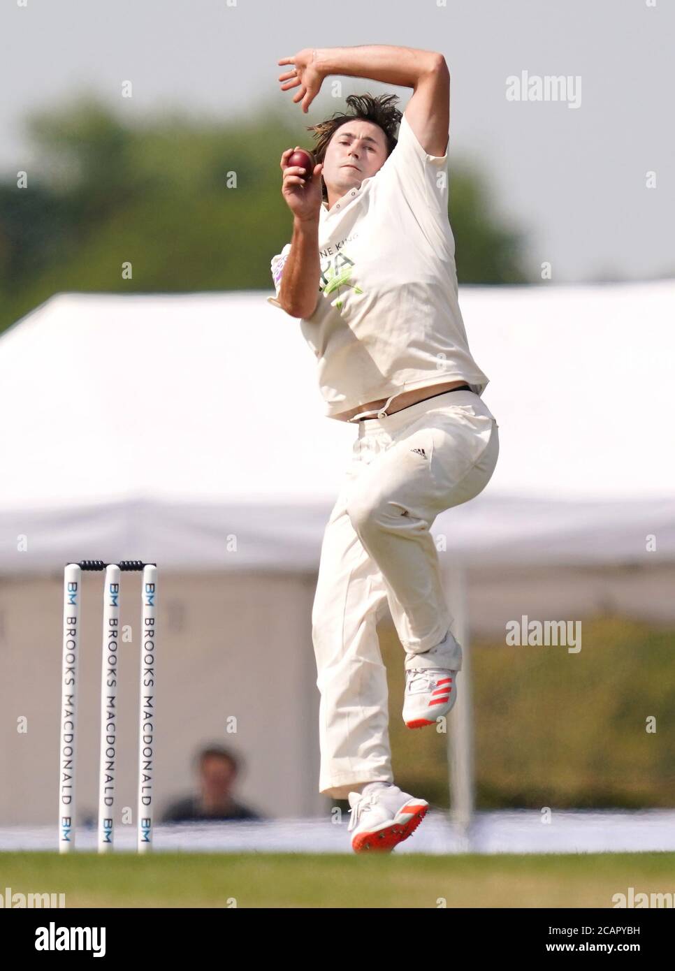 Hampshire's James Fuller in action during day one of The Bob Willis ...