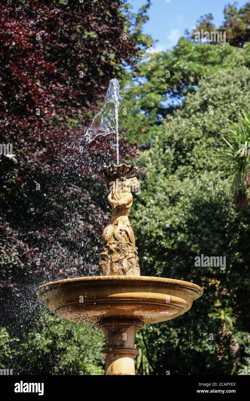 The Napier Fountain in Plymouth’s Devonport Park, seen in full flow ...