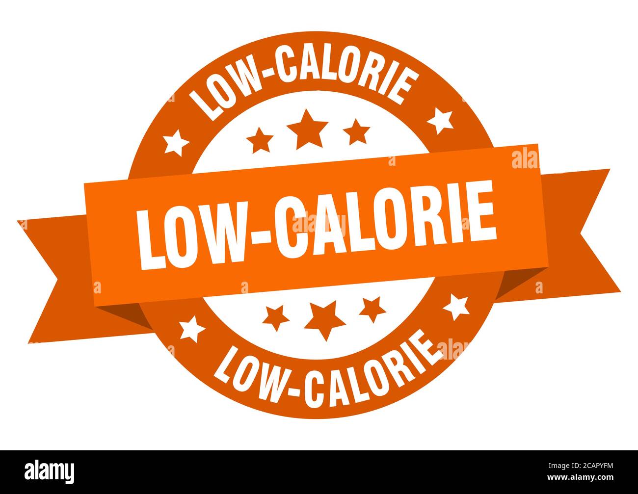 low-calorie round ribbon isolated label. low-calorie sign Stock Vector ...