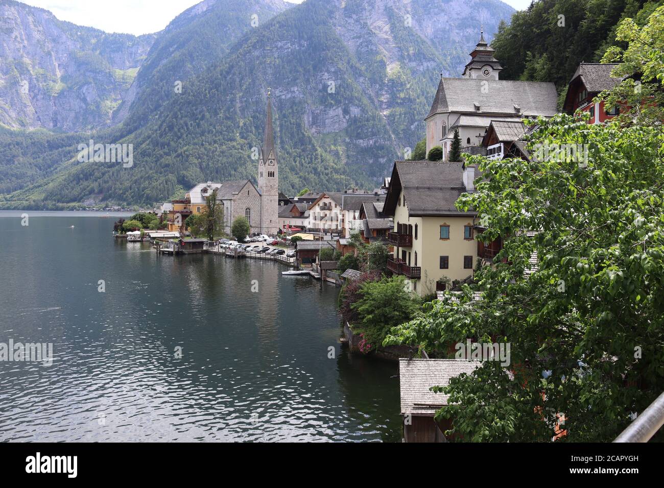 beautiful small city called hallstatt Stock Photo - Alamy