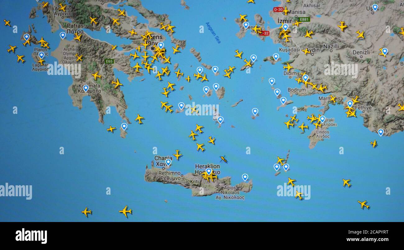 Greece turkey and aegean sea map hi-res stock photography and images ...