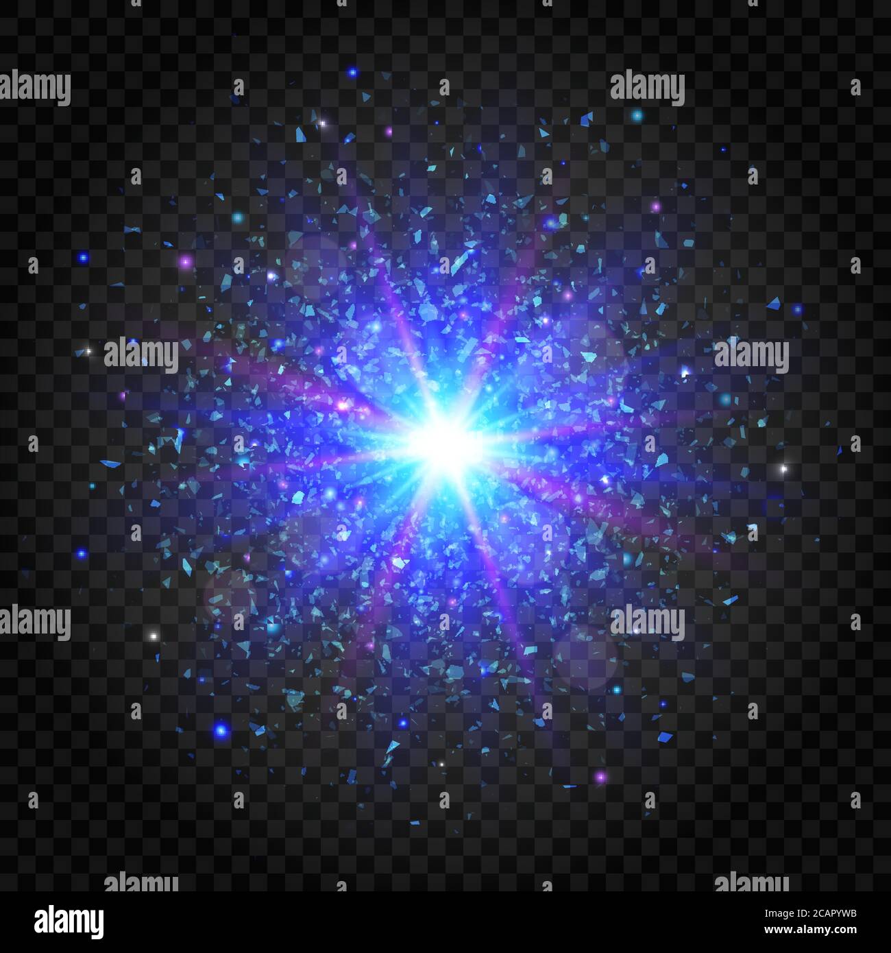 Explosion star on transparent background. Explosion light. Vector ...