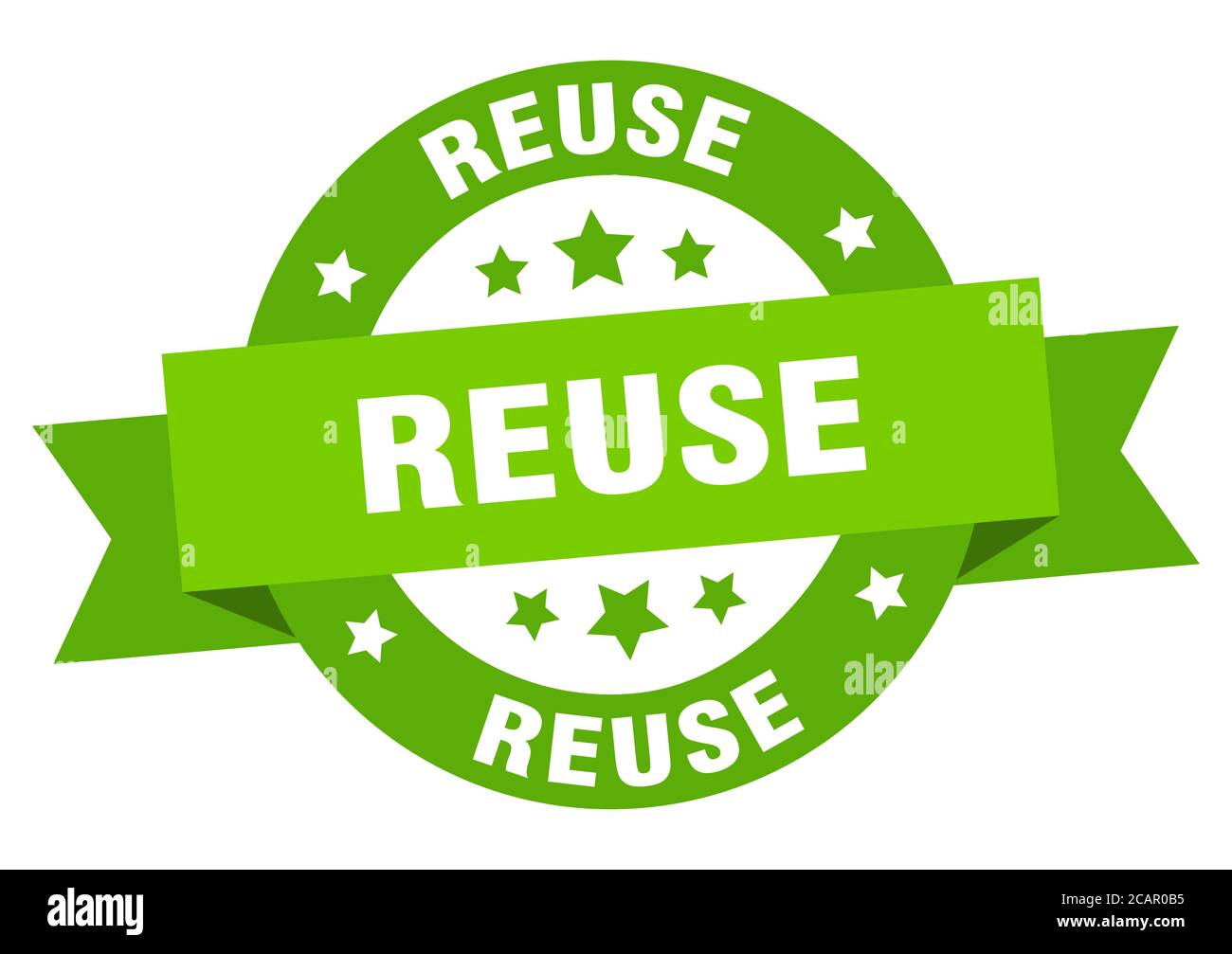 reuse round ribbon isolated label. reuse sign Stock Vector Image & Art ...