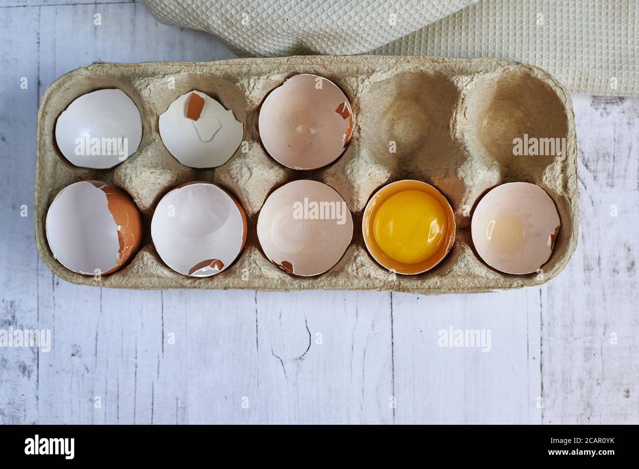 egg shells from the egg background of the tree Stock Photo - Alamy