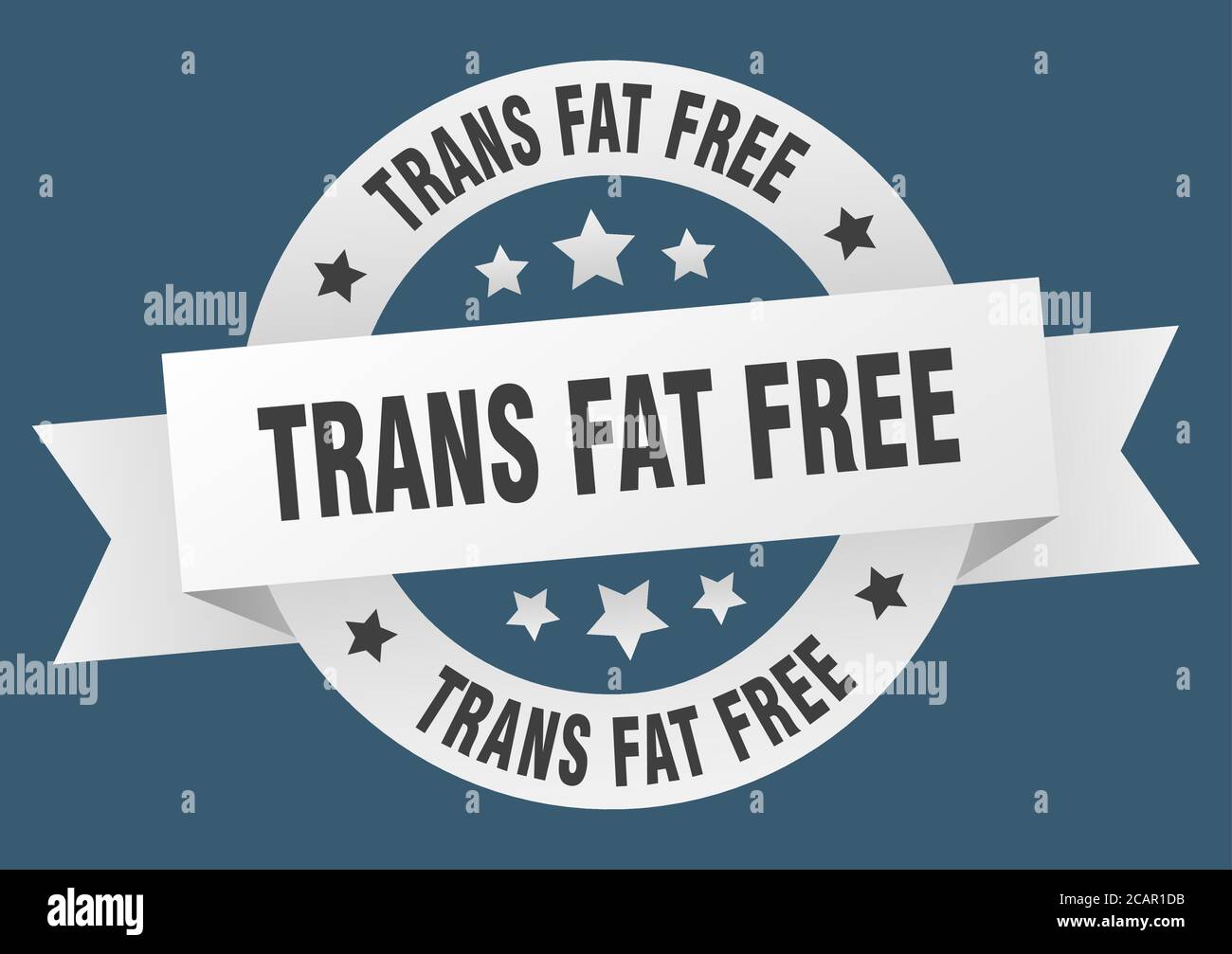 trans fat free round ribbon isolated label. trans fat free sign Stock ...