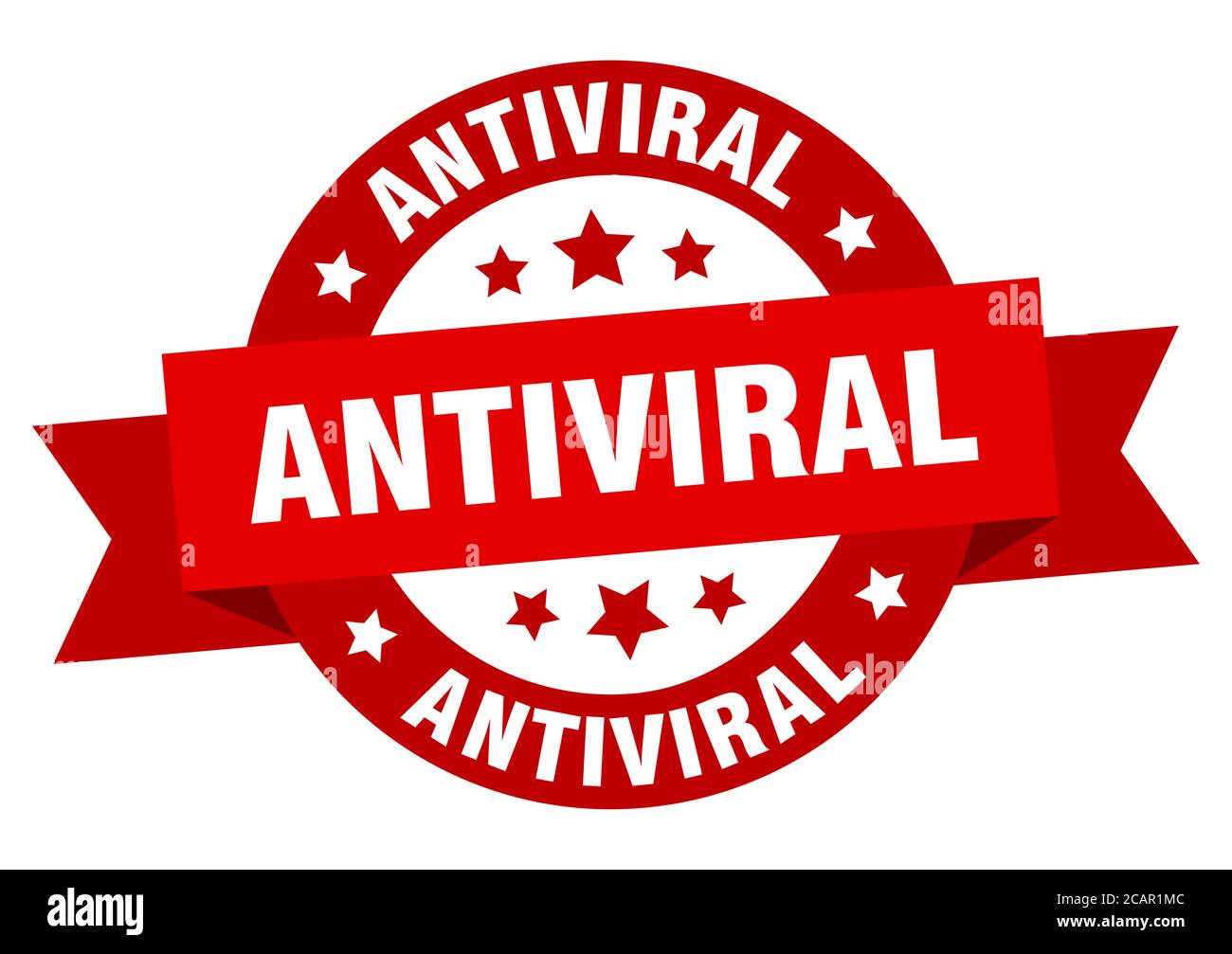 antiviral round ribbon isolated label. antiviral sign Stock Vector ...