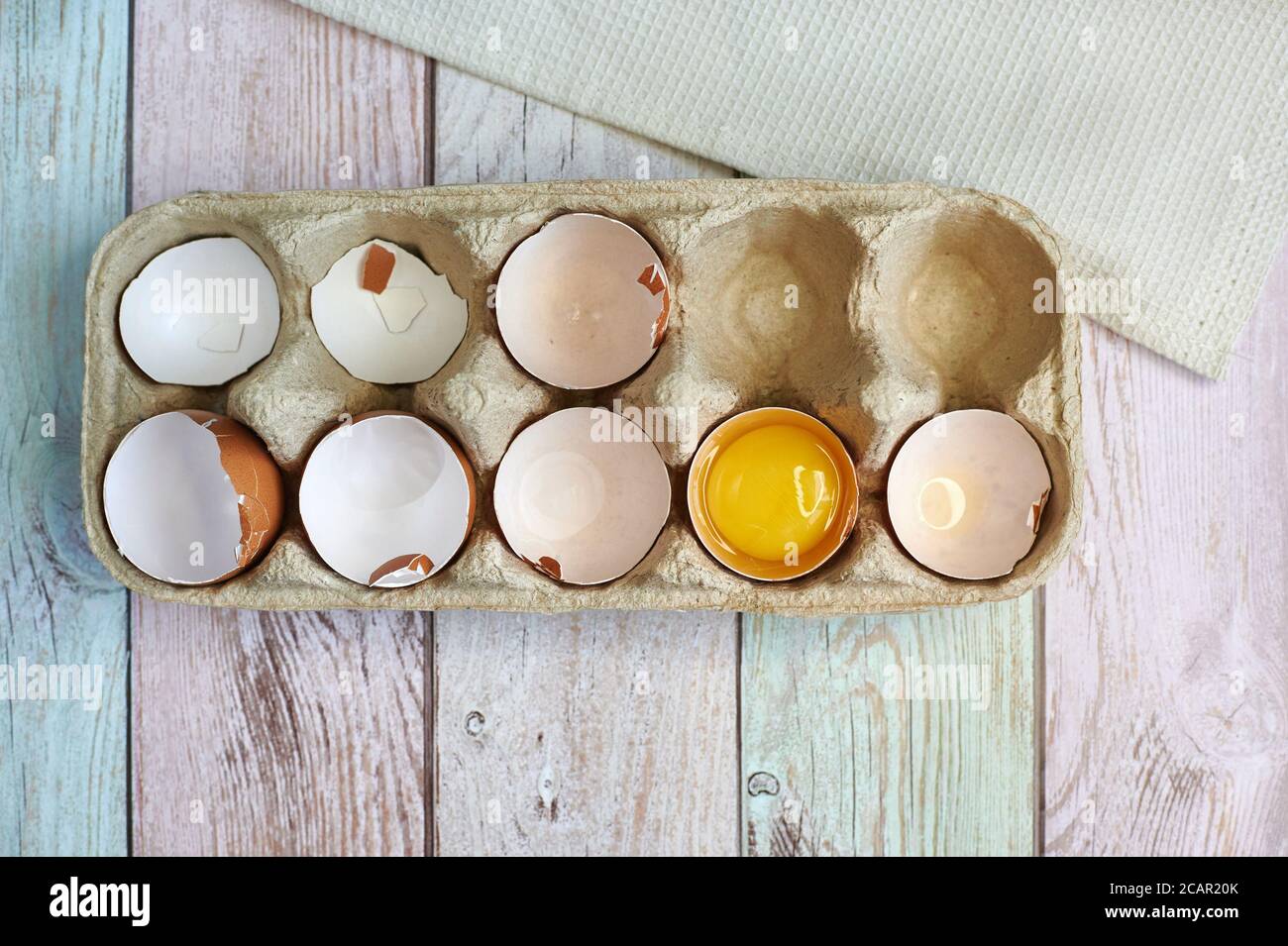 egg shells from the egg background of the tree Stock Photo - Alamy