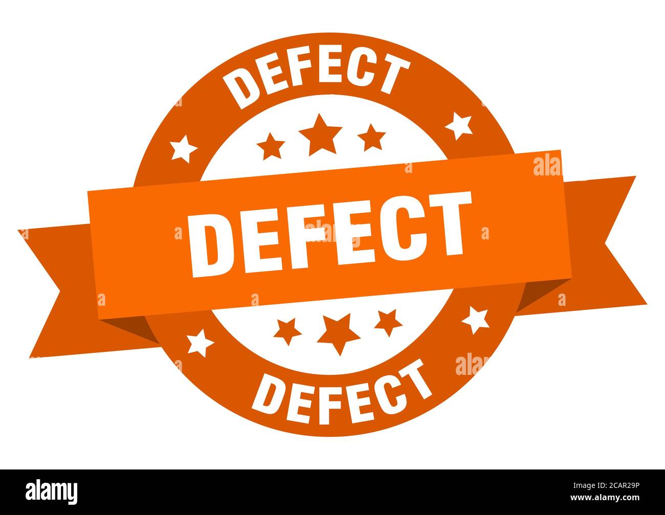 defect round ribbon isolated label. defect sign Stock Vector Image ...