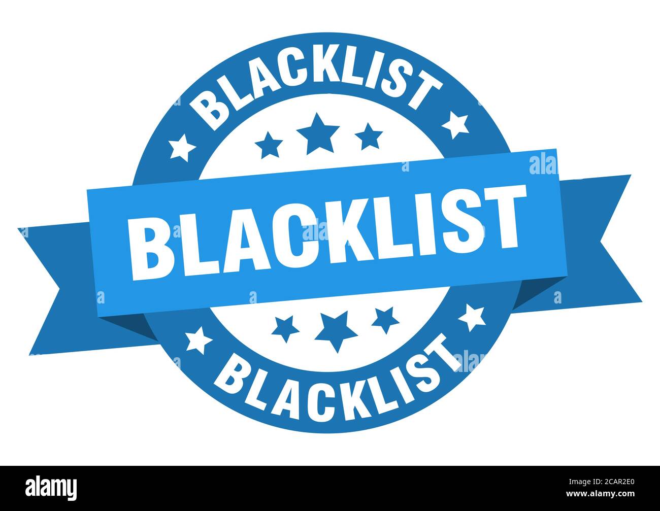blacklist round ribbon isolated label. blacklist sign Stock Vector ...