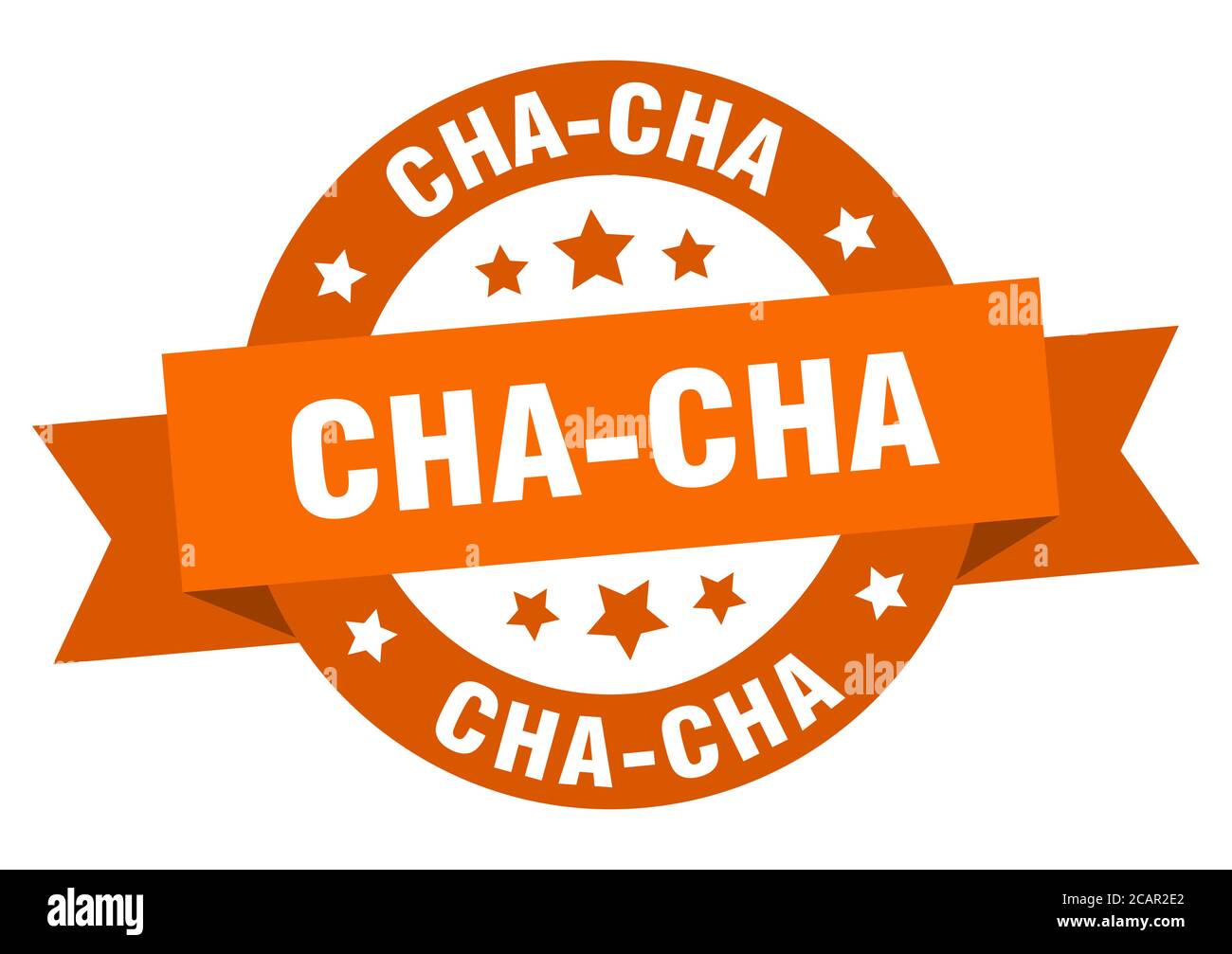 cha-cha round ribbon isolated label. cha-cha sign Stock Vector Image ...