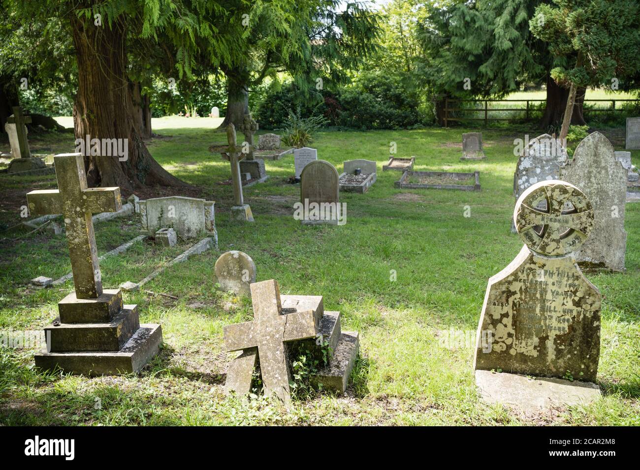 The 10th century All saints church at Barton Stacey Hampshire Stock ...