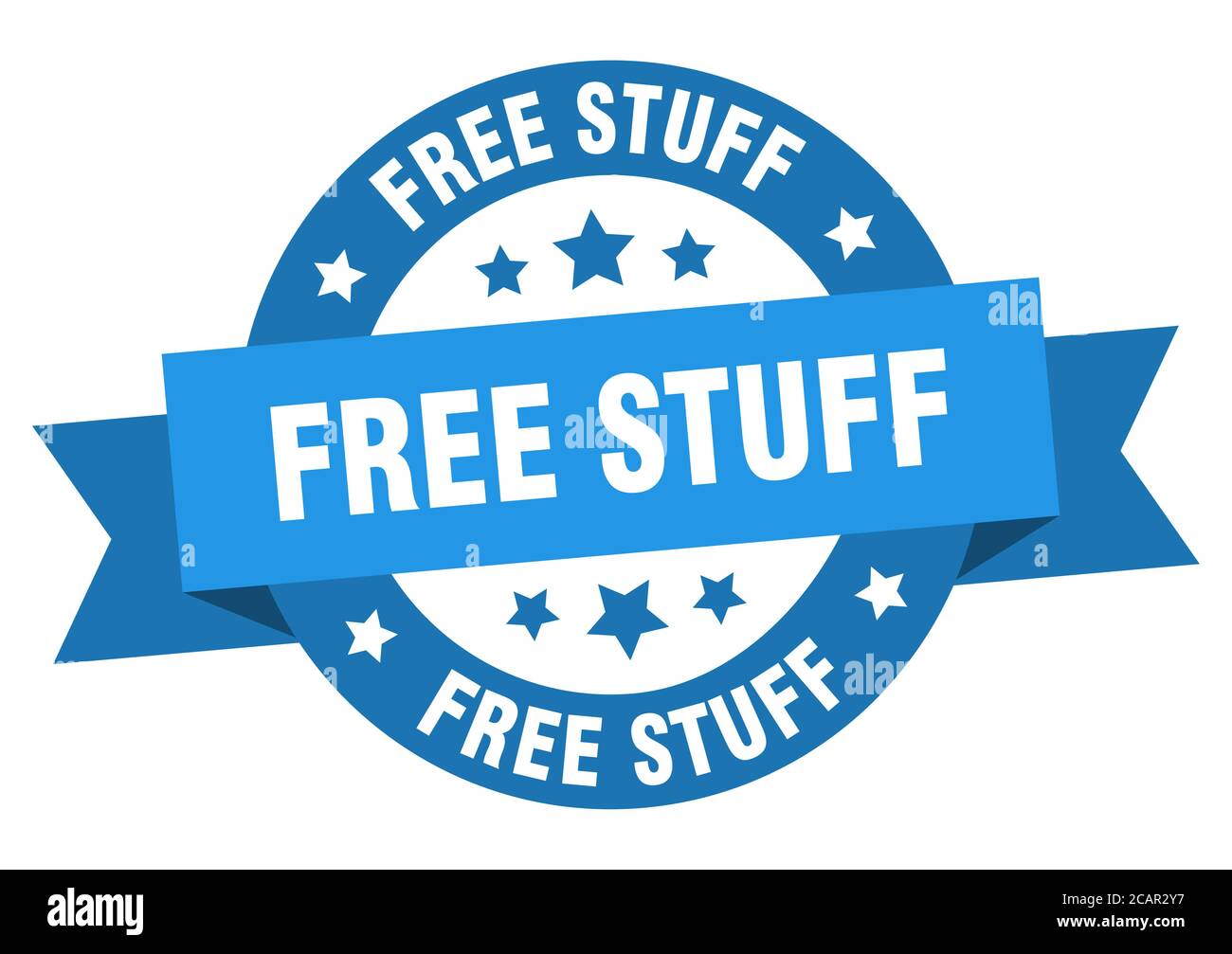 free stuff round ribbon isolated label. free stuff sign Stock Vector ...