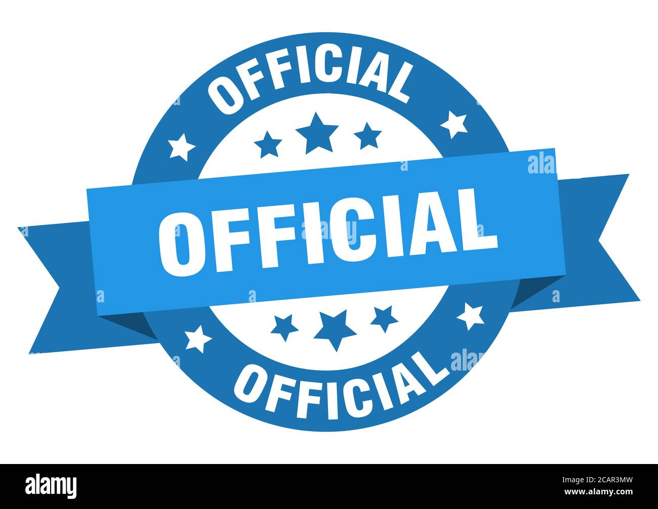 official round ribbon isolated label. official sign Stock Vector Image ...