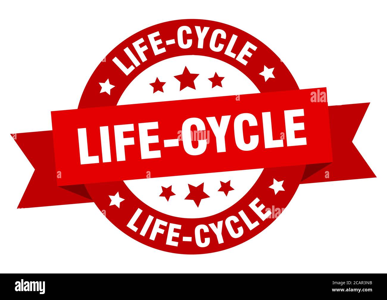 life-cycle round ribbon isolated label. life-cycle sign Stock Vector ...