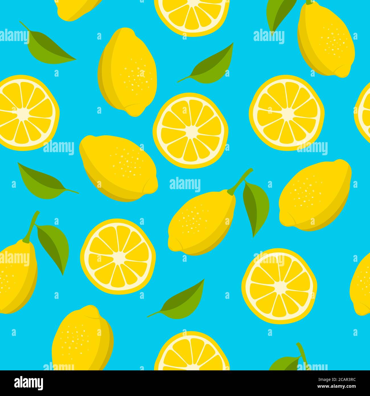 Citrus seamless pattern. Hand drawn lemon background. Vector illustration Stock Vector Image ...