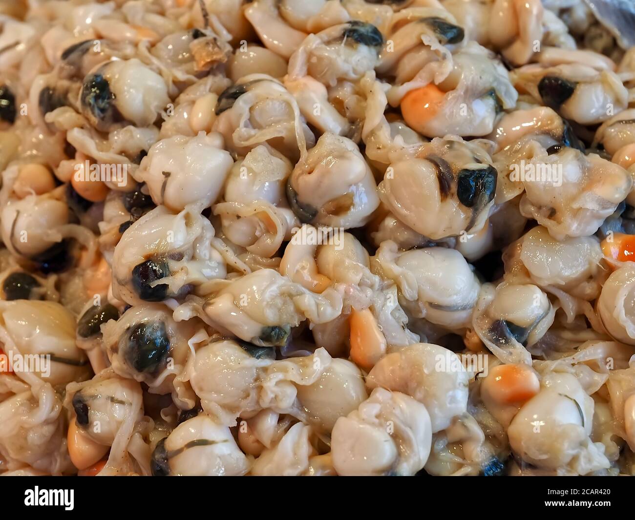 Pile of canestrello shellfish at a gourmet food market Stock Photo - Alamy