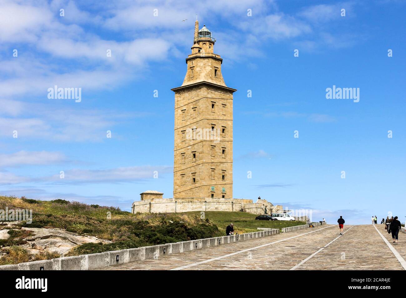 A Coruna, Spain. The Tower of Hercules, an ancient Roman lighthouse and ...