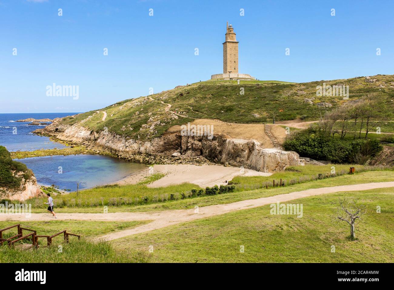 A Coruna, Spain. The Tower of Hercules, an ancient Roman lighthouse and ...