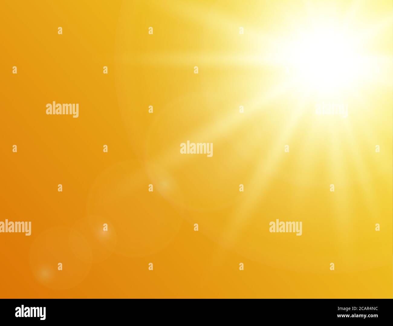 Nature orange background. Sun shining background Vector illustration ...