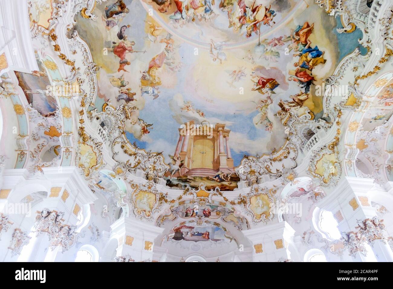 Wies, Germany. The Pilgrimage Church of Wies (Wieskirche), an oval ...