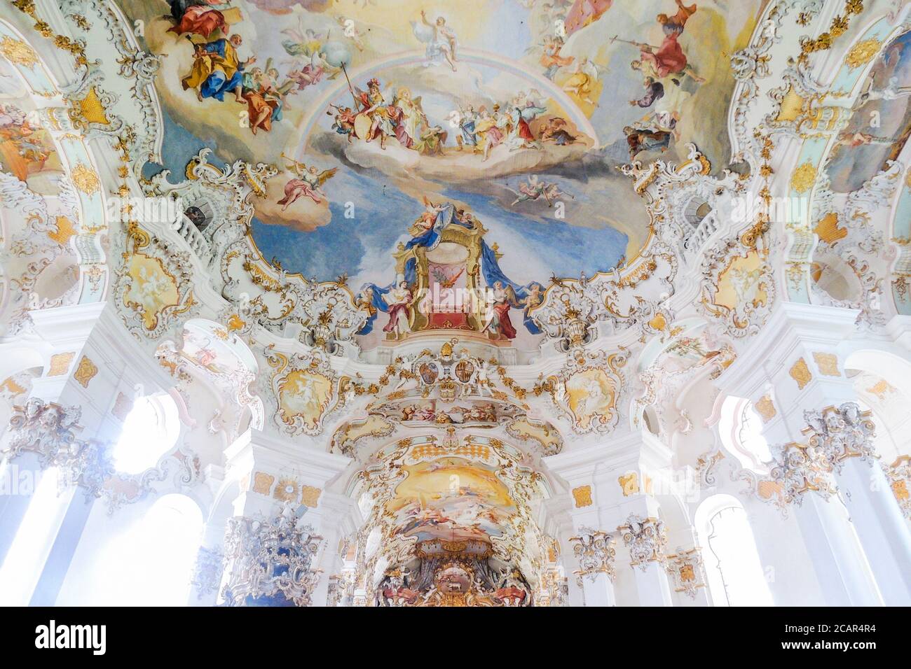 Wies, Germany. The Pilgrimage Church of Wies (Wieskirche), an oval ...