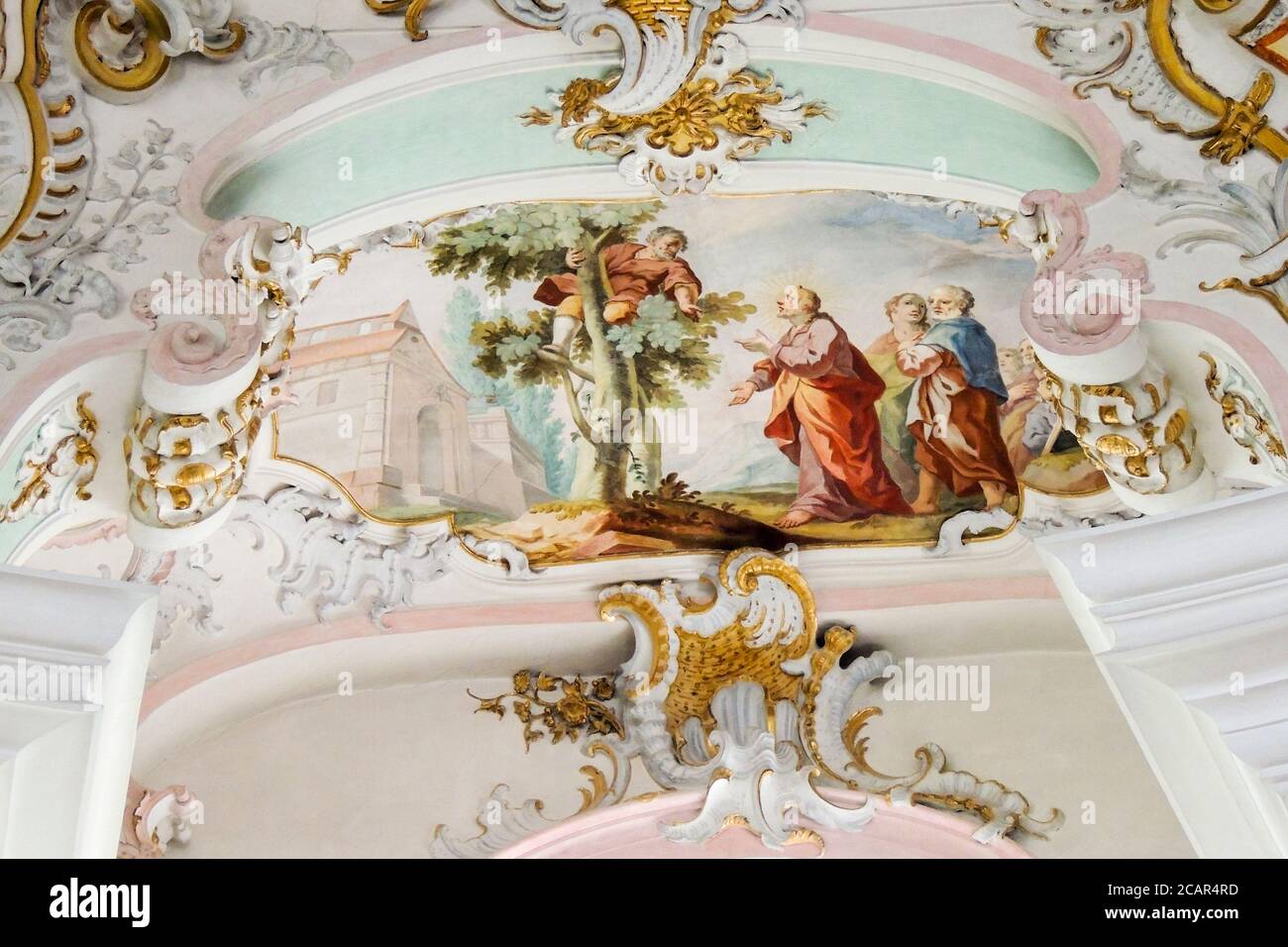 Wies, Germany. The Pilgrimage Church of Wies (Wieskirche), an oval ...