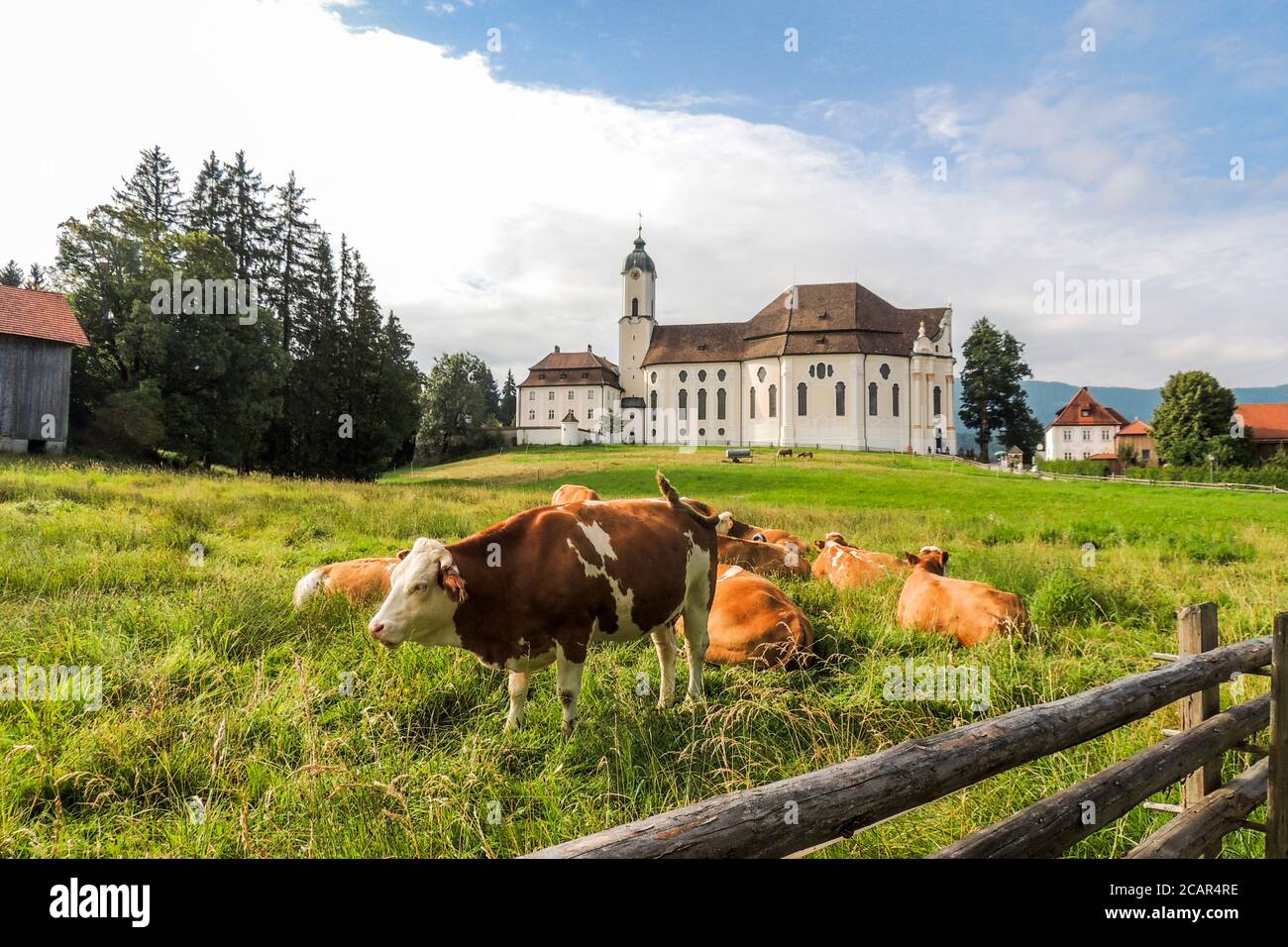 Wies, Germany. The Pilgrimage Church of Wies (Wieskirche), an oval ...