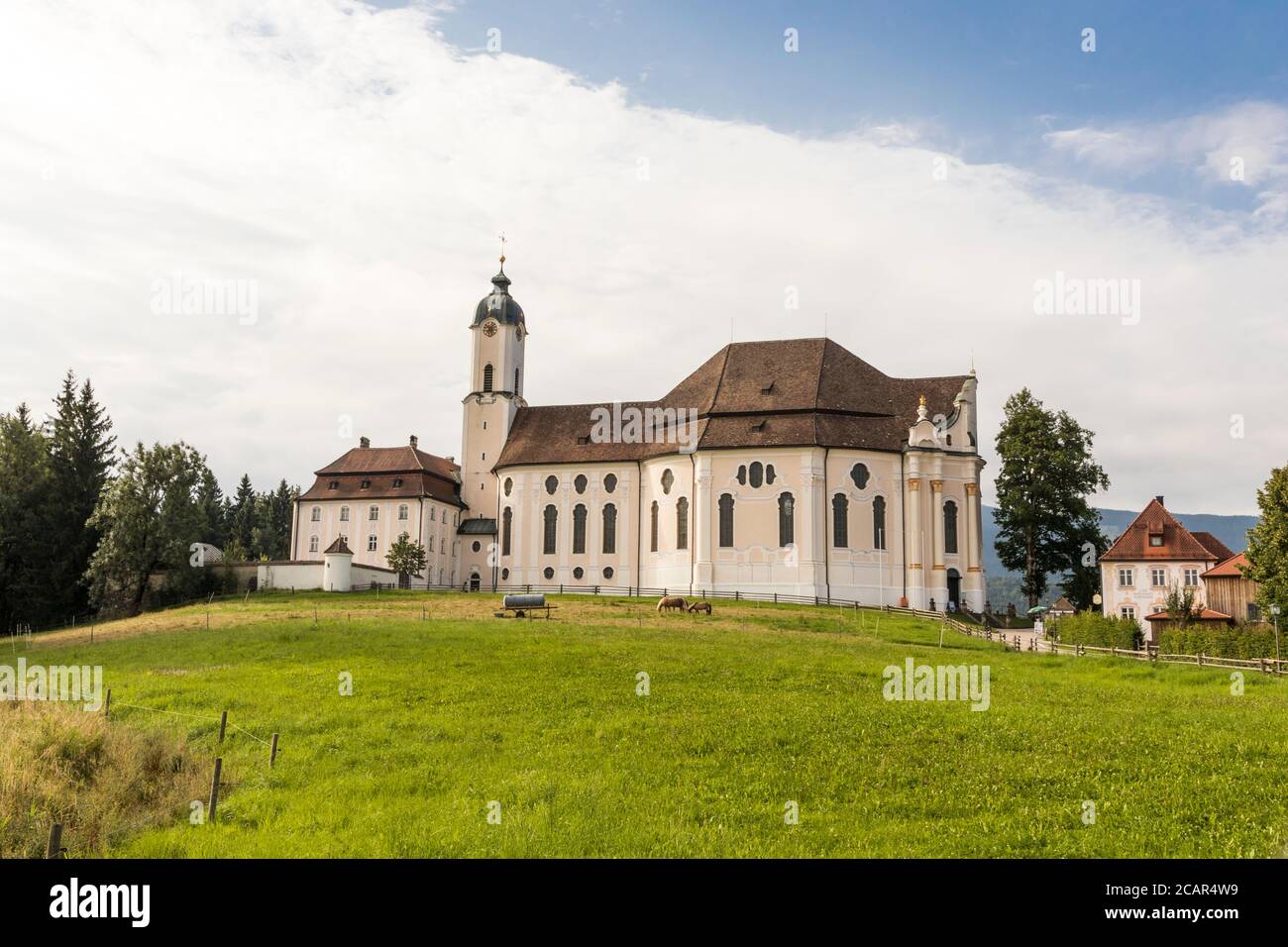 Wies, Germany. The Pilgrimage Church of Wies (Wieskirche), an oval ...