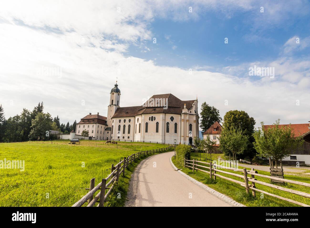 Wies, Germany. The Pilgrimage Church of Wies (Wieskirche), an oval ...