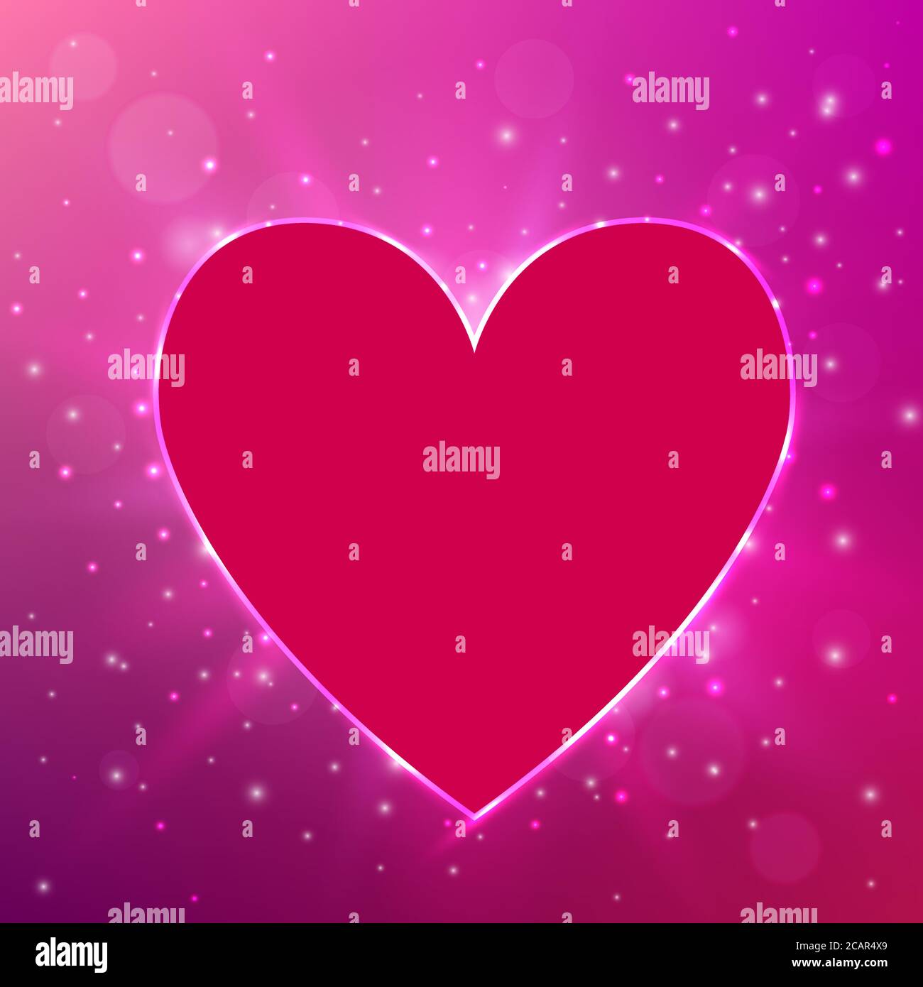 Pink light heart on shining background. Love background. Valentine's ...