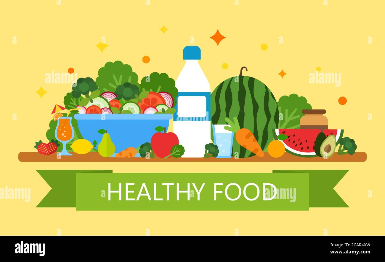 Healthy food. Vegan food menu for restaurant and cafe. Healthy ...