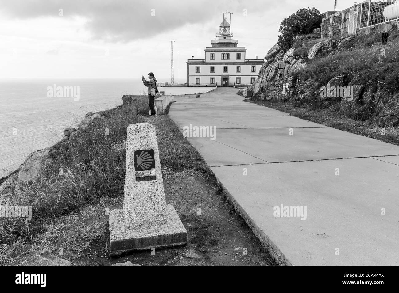 Fisterra, Spain. The lighthouse at Cabo Finisterre (Cape Finisterre ...