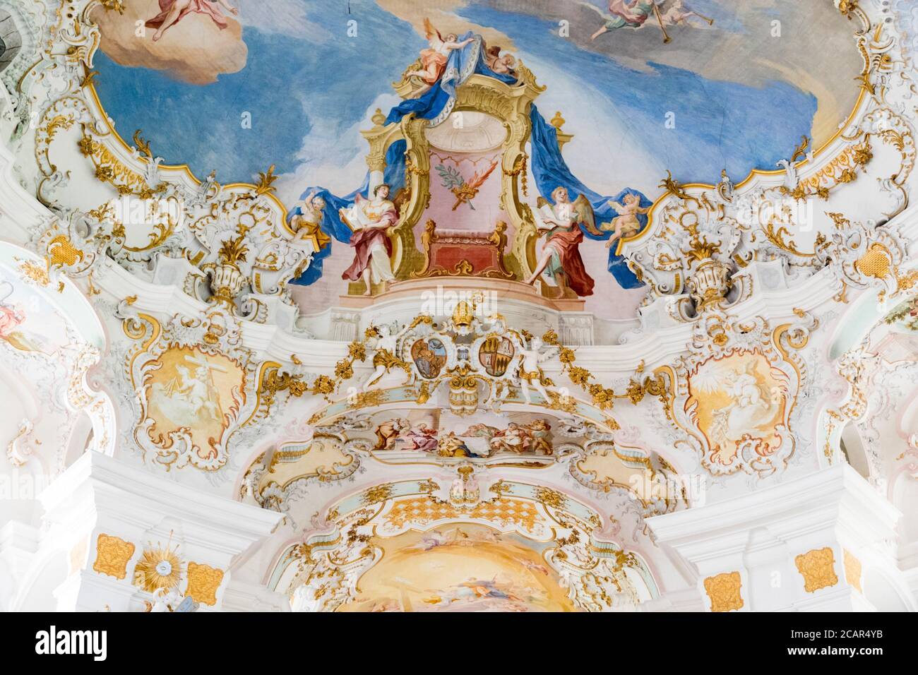 Wies, Germany. The Pilgrimage Church of Wies (Wieskirche), an oval ...