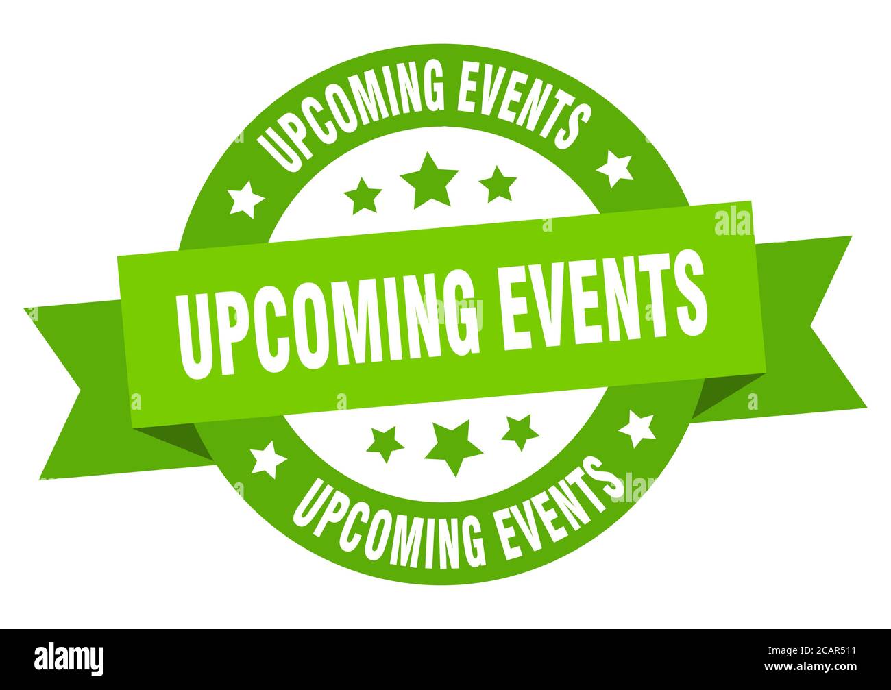 upcoming events round ribbon isolated label. upcoming events sign Stock ...