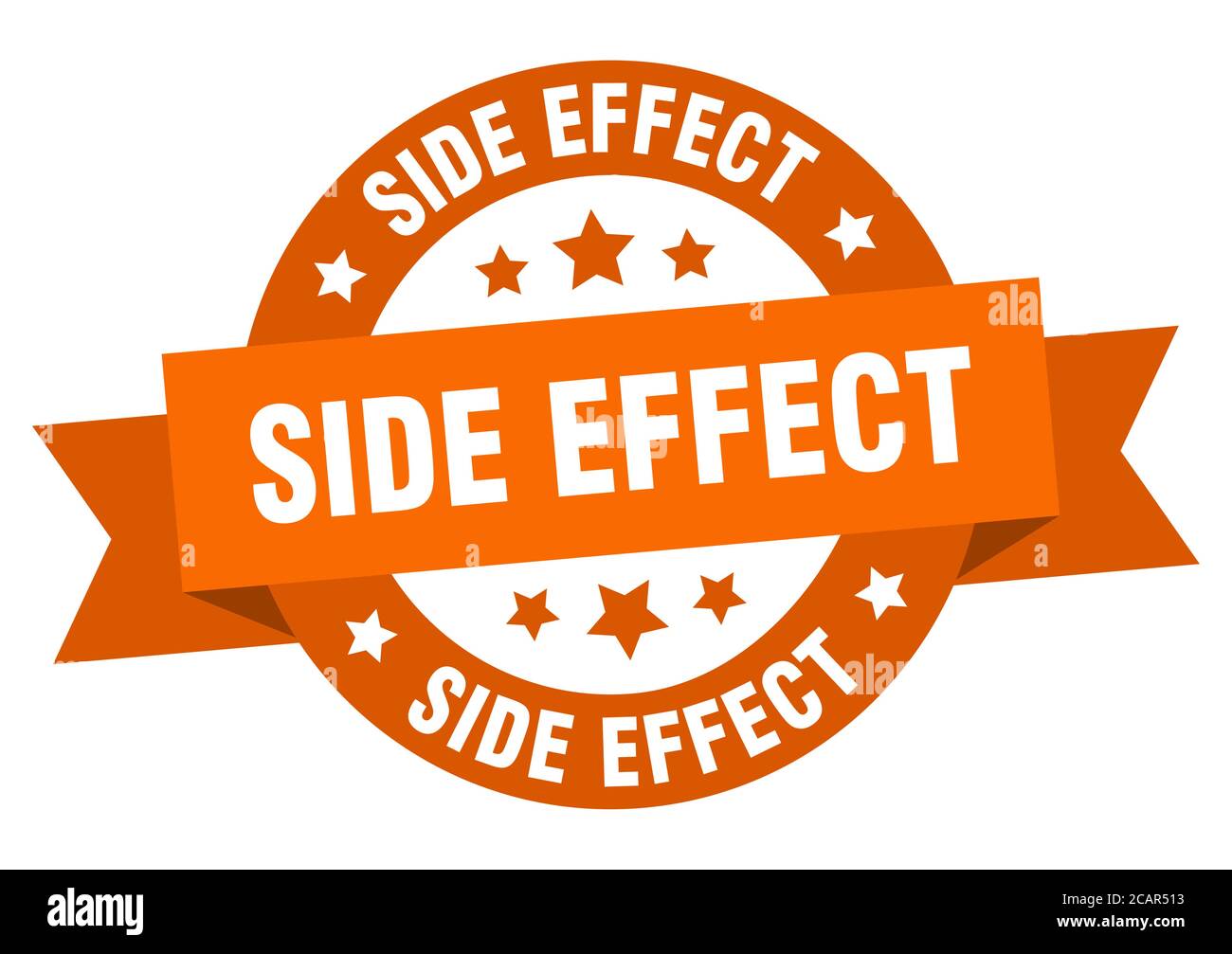 side effect round ribbon isolated label. side effect sign Stock Vector ...