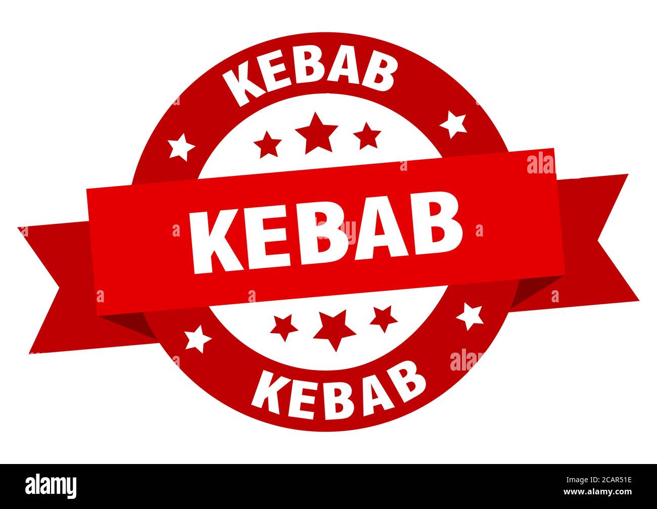 kebab round ribbon isolated label. kebab sign Stock Vector Image & Art ...